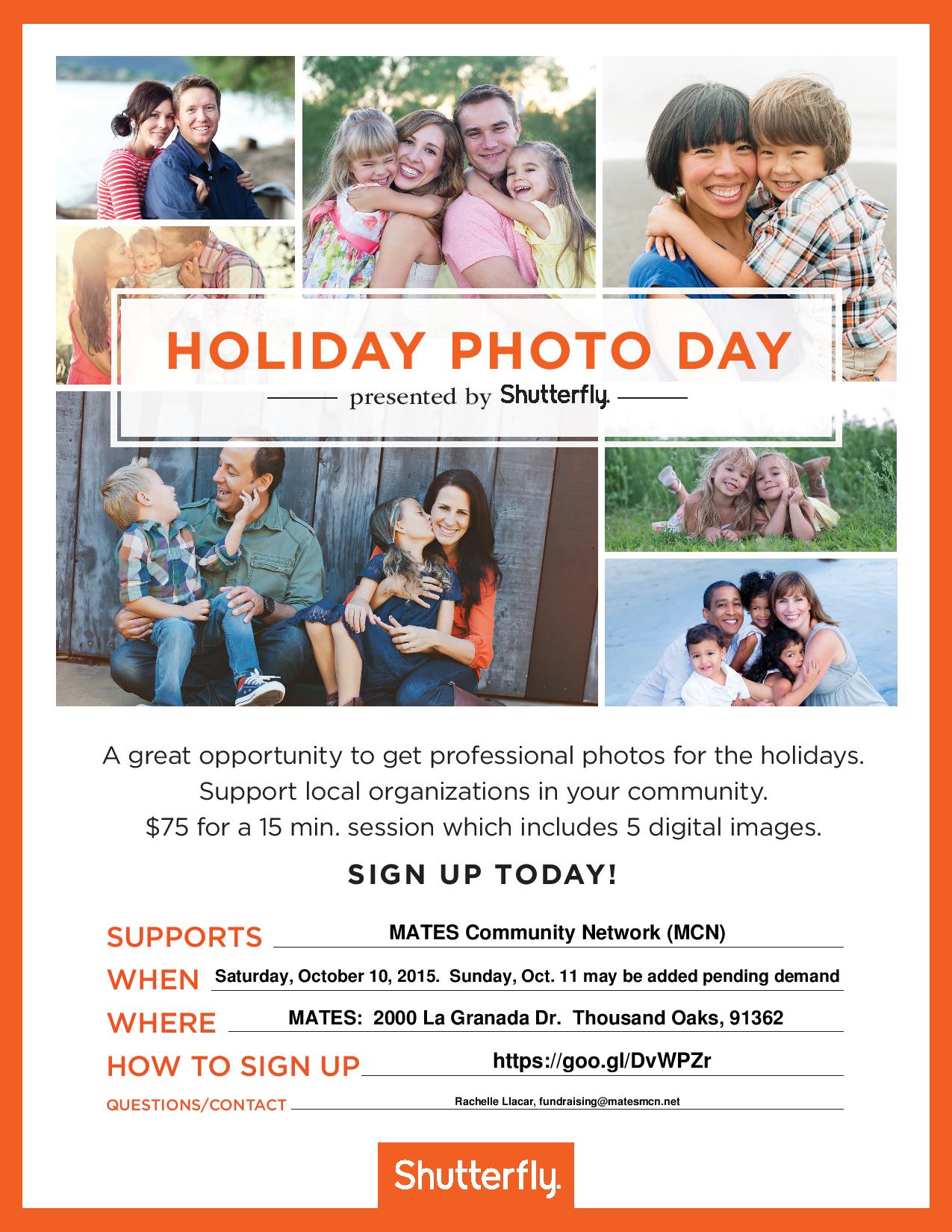Shutterfly Family Photo Day 10/10! | MATES Community Network