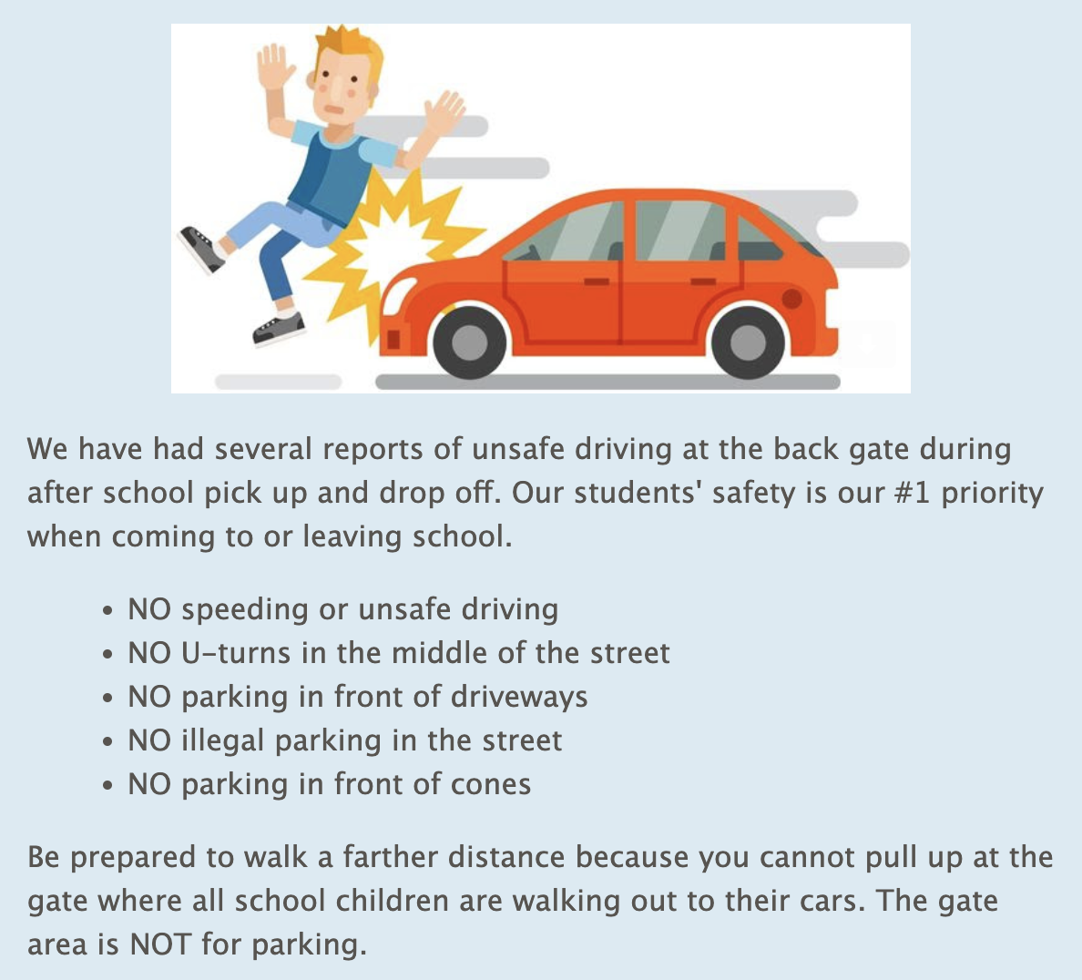 Courtesy, Safety, & Parking Lot Reminders | MATES Community Network